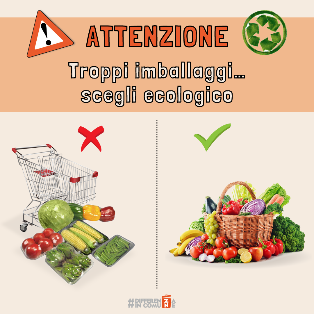 Troppi imballaggi 🛒 …scegli ecologico 👍 ️ - differenzaincomune